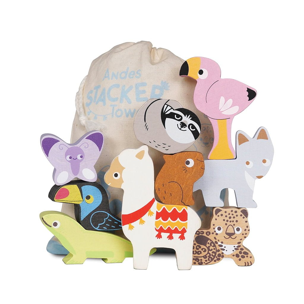 Le Toy Van Andes Stacking Animals & Bag | Hayllo